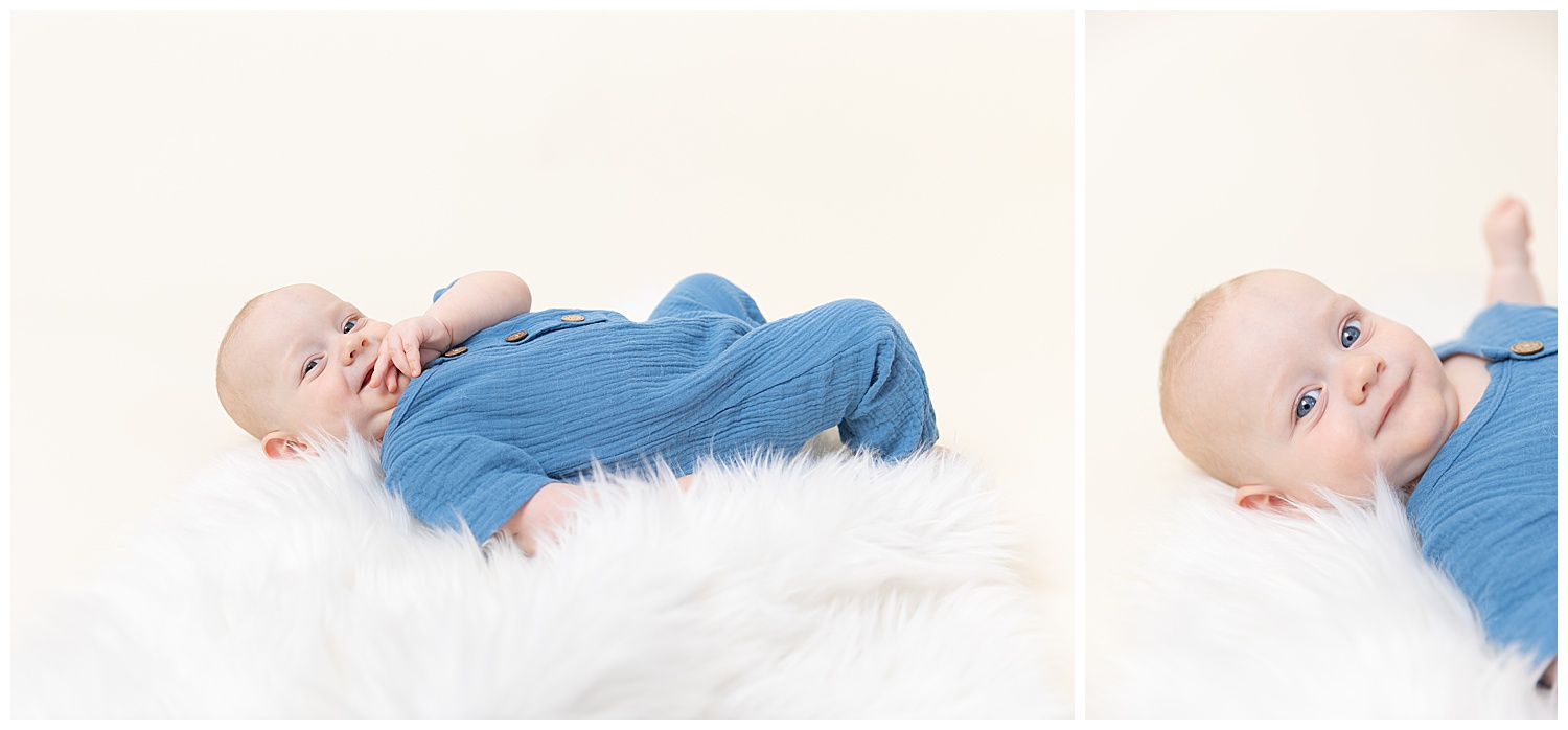 Minimal Northern Indiana Milestone Photos | Oliver is 6 months old